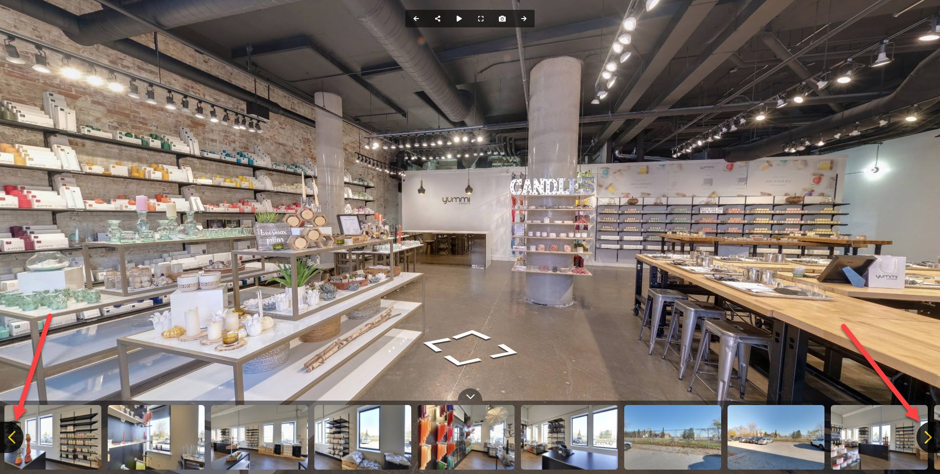 Half Circle Left and Right Buttons for Carousel Navigation